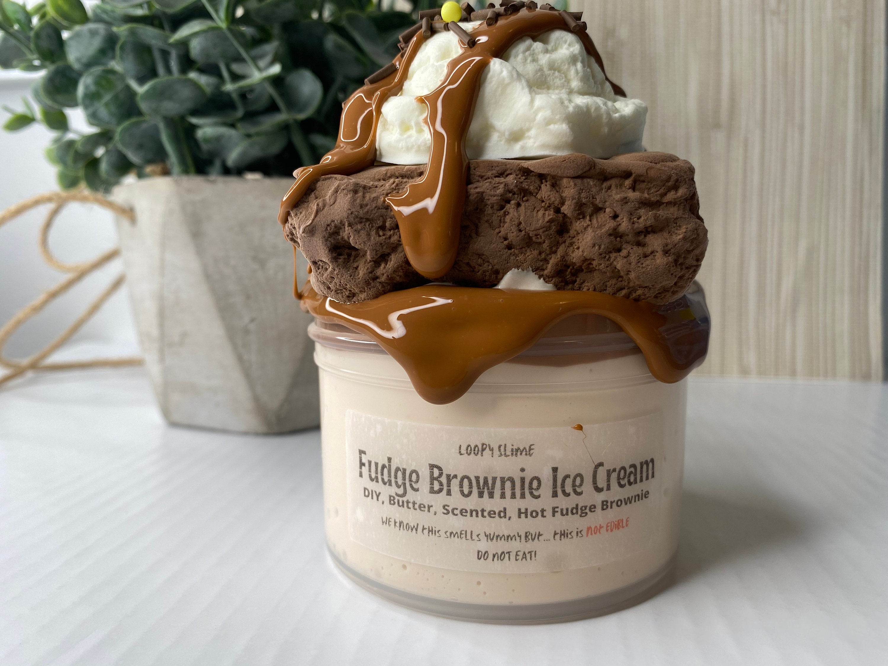 DIY Fudge Brownie slime ~ Buttercream ~ Fluffy Butter Slime ~ Slime Sh ...